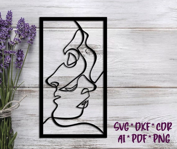 Two Faces Panel SVG DXF AI Digital Vector Design for Plasma | Etsy