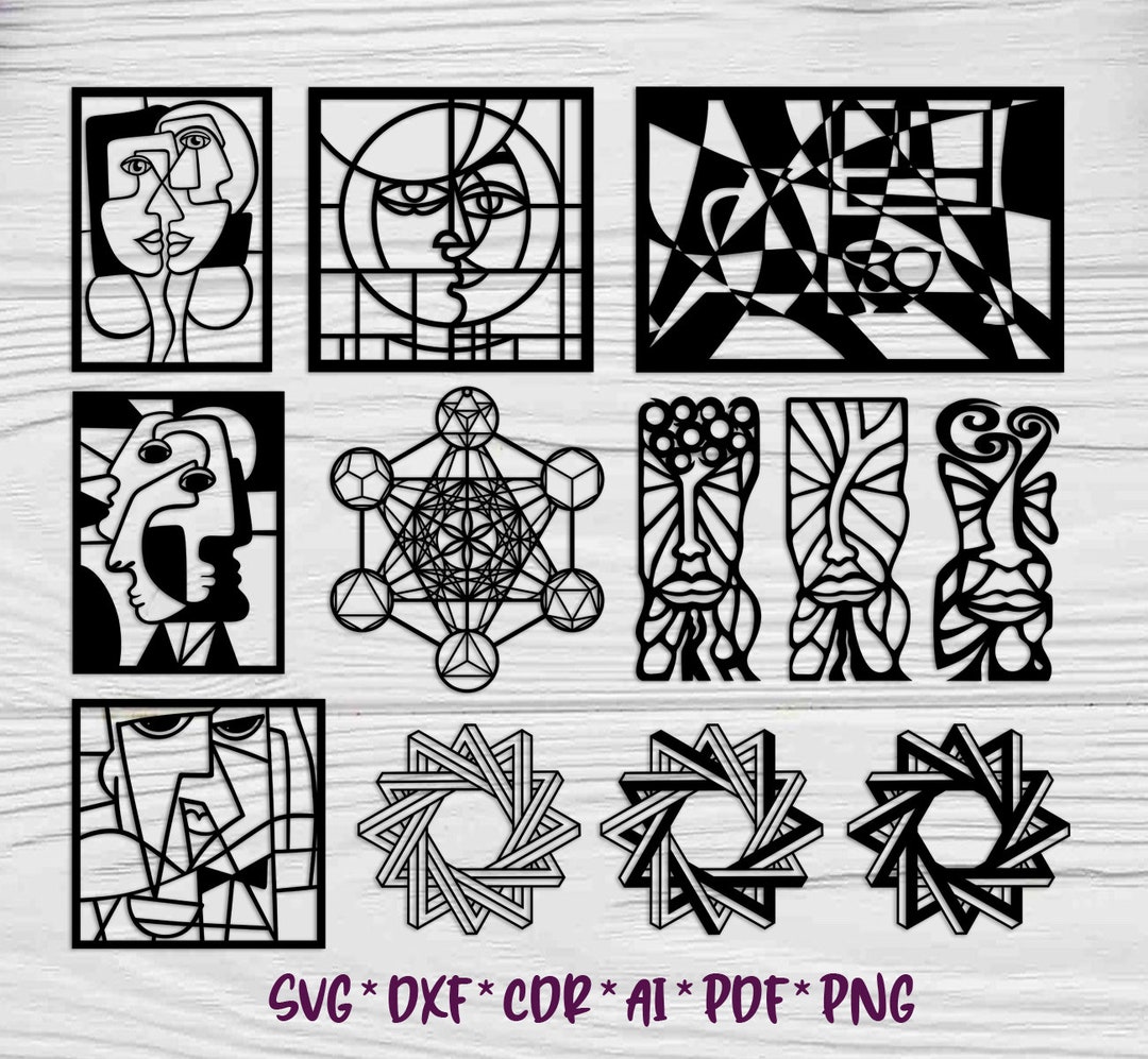 Abstraction 3 | SVG, DXF, AI Digital Vector Design for Plasma and Laser ...