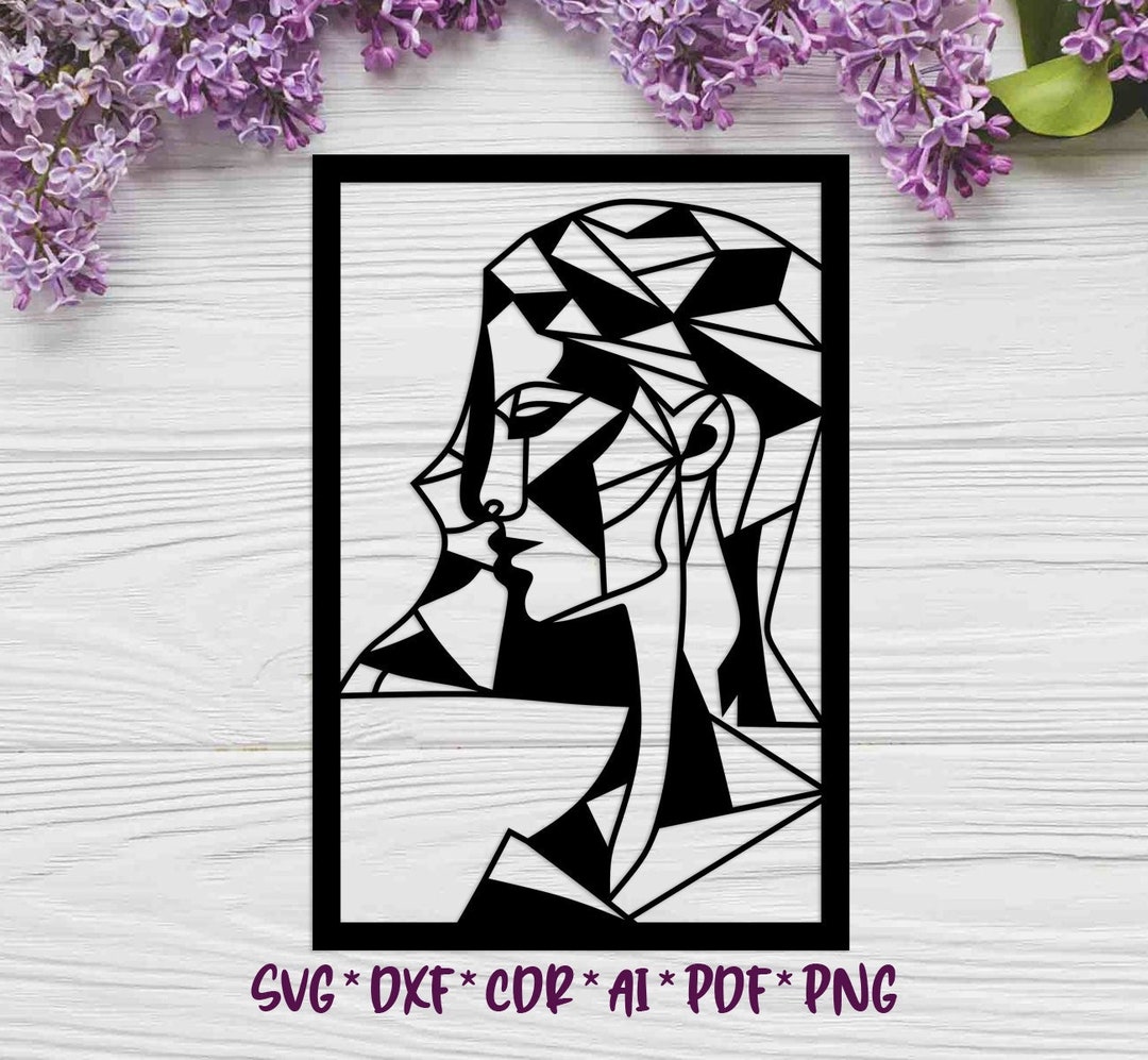 Woman Geometric Panel | SVG, DXF, AI Digital Vector Files for Plasma ...