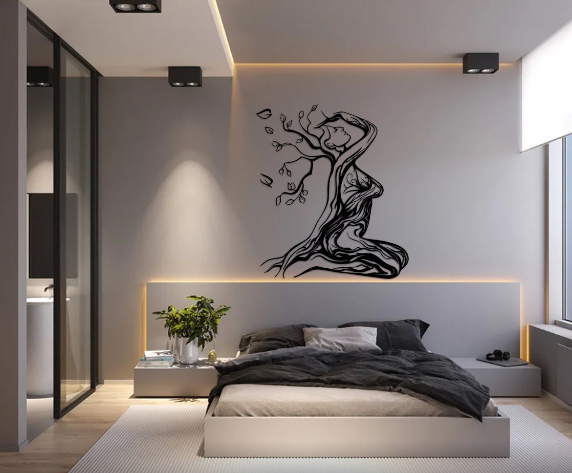 Woman Tree Branches With Leaves SVG DXF AI Digital - Etsy