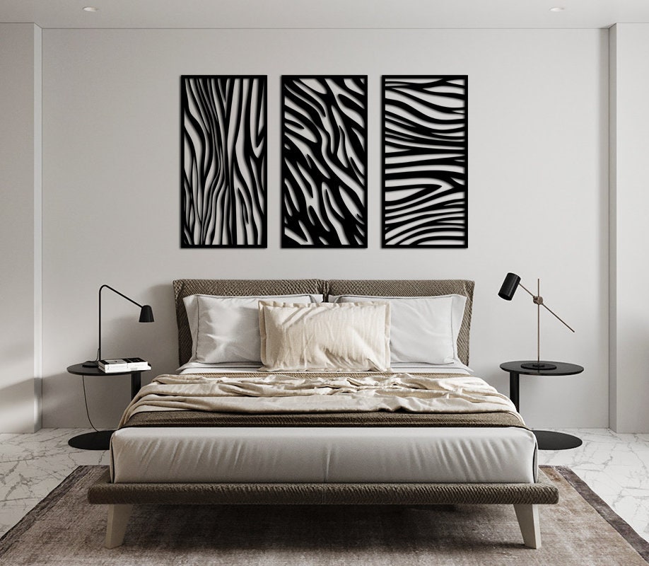 3 Abstract Panels, SVG, DXF, AI Digital Vector Design for Plasma and ...