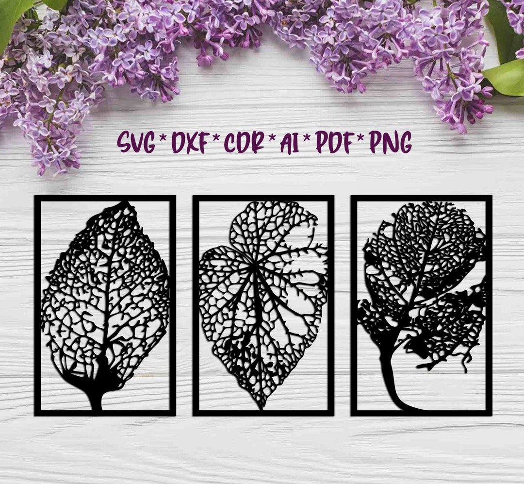 Autumn Leaves Panels, SVG, DXF, AI Digital Vector Design for Plasma and ...