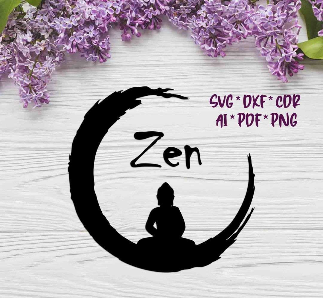 Zen | Meditation | SVG, DXF, AI Digital Vector Design for Plasma and ...
