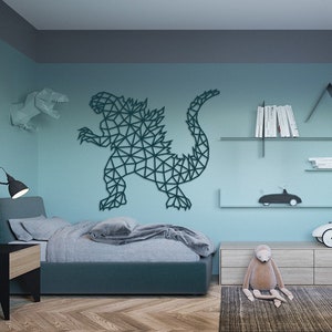 Godzilla | Geometric | SVG, DXF, AI Digital Vector Design for Plasma ...
