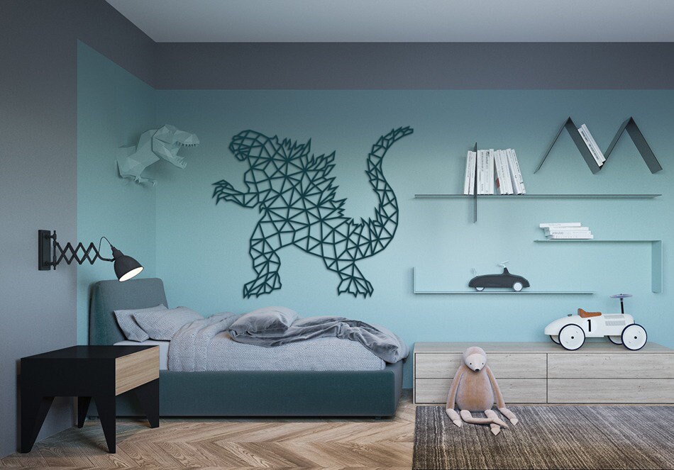 Godzilla | Geometric | SVG, DXF, AI Digital Vector Design for Plasma ...