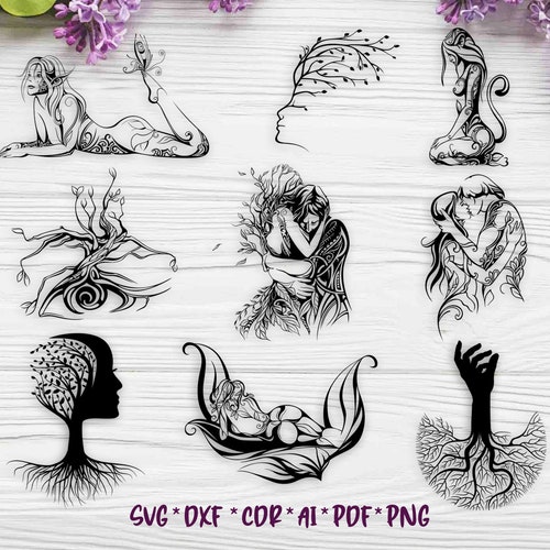 Tree Face SVG DXF AI Digital Vector Design for Plasma - Etsy