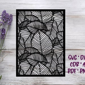 Panel With Leaves, SVG, DXF, AI Digital Vector Design for Plasma and ...