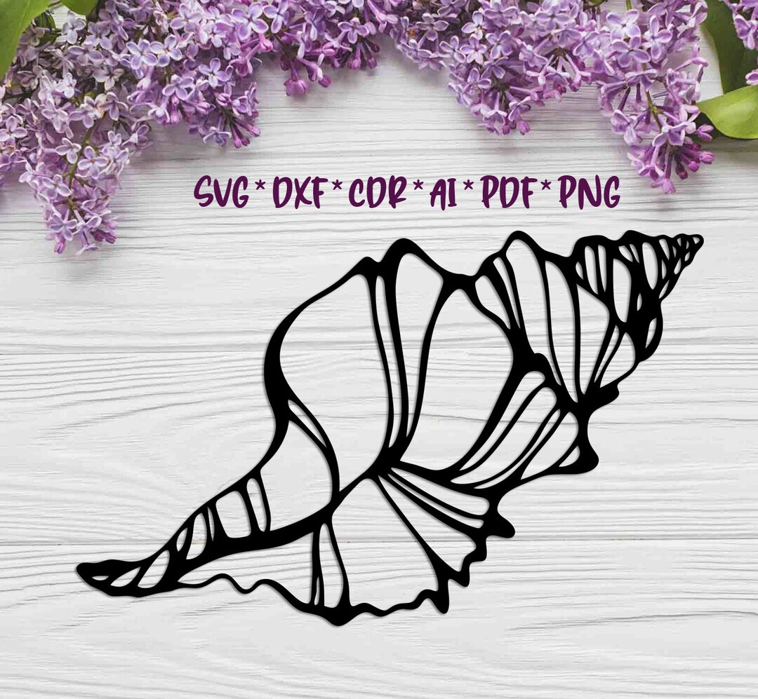 Seashell | SVG, DXF, AI Digital Vector Design for Plasma and Laser ...