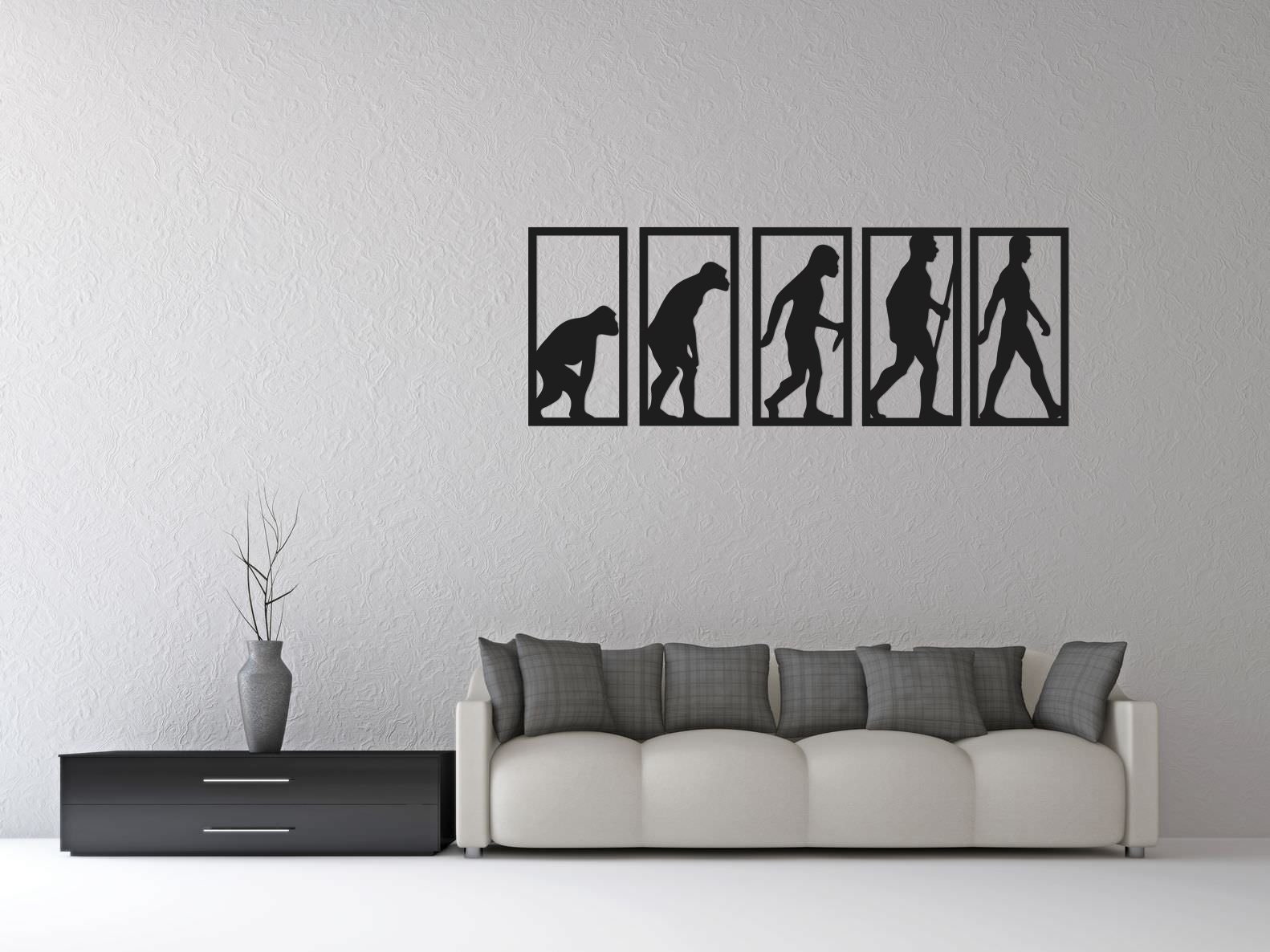 Human Evolution, SVG, DXF, AI Digital Vector Design for Plasma and ...