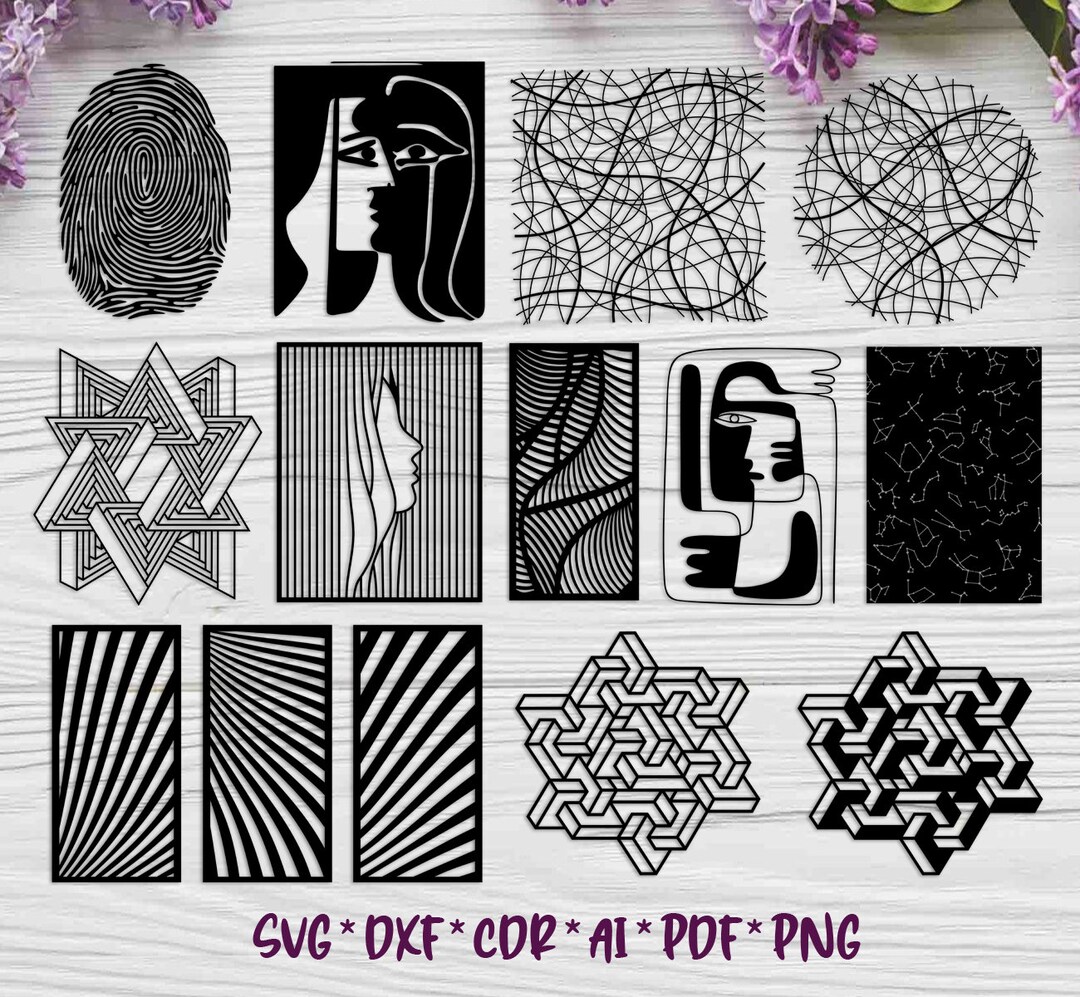 Abstraction 2 | SVG, DXF, AI Digital Vector Design for Plasma and Laser ...