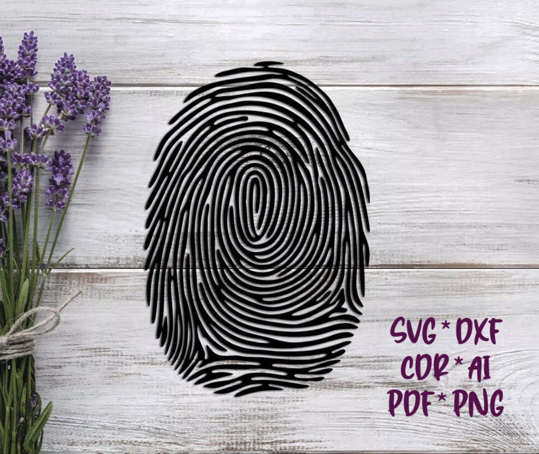 Fingerprint | SVG, DXF, AI Digital Vector Design for Plasma and Laser ...