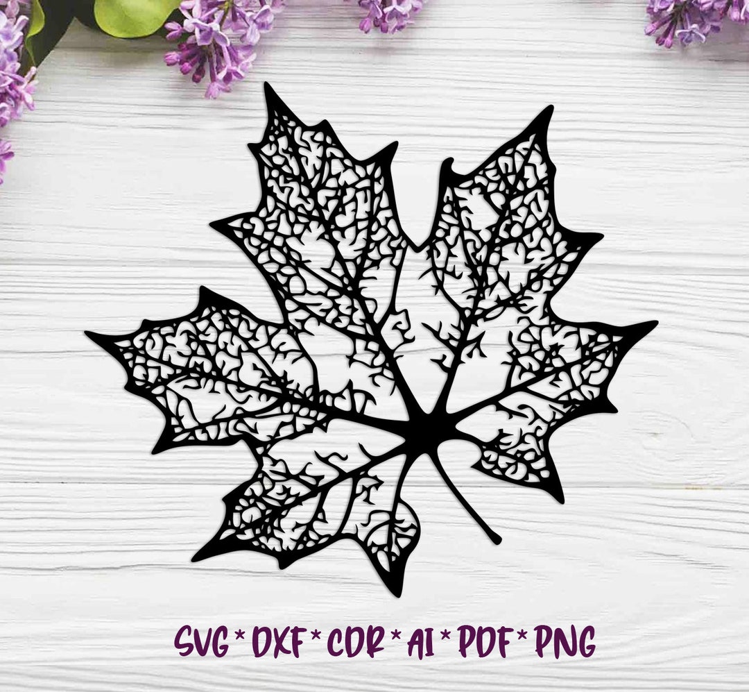 Autumn Maple Leaf | SVG, DXF, AI Digital Vector Files for Plasma and ...