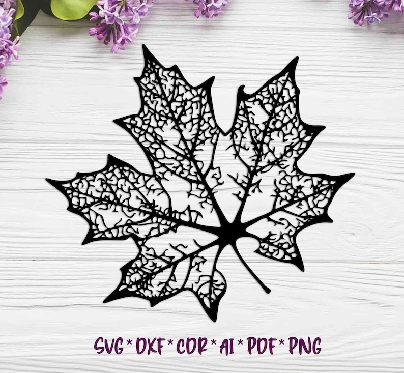 Autumn Maple Leaf SVG DXF AI Digital Vector Files for - Etsy