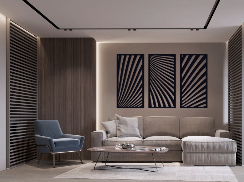 3 Abstract Panels SVG DXF AI Digital Vector Design for - Etsy