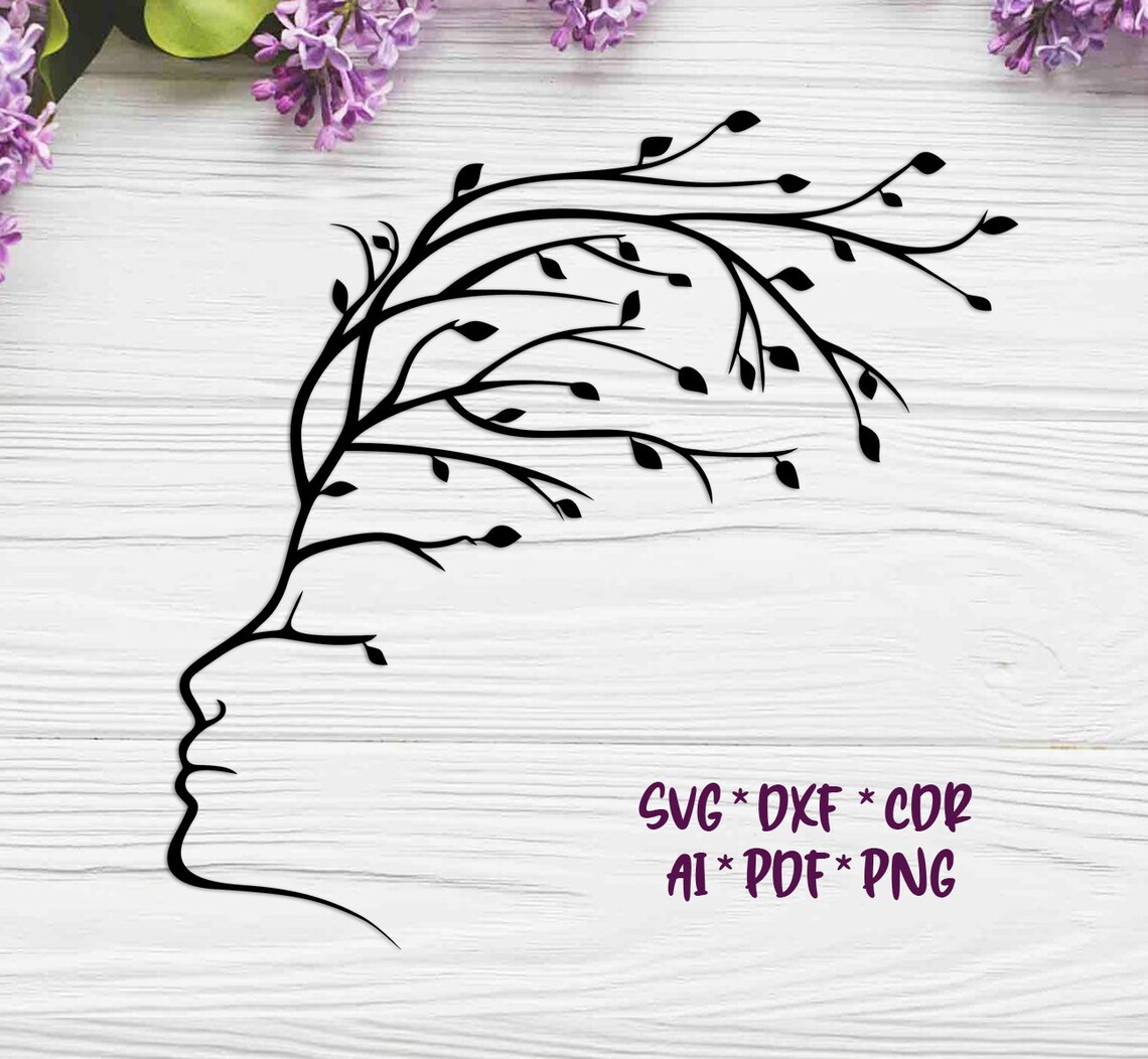 Face Tree Wind SVG DXF AI Digital Vector Design for - Etsy