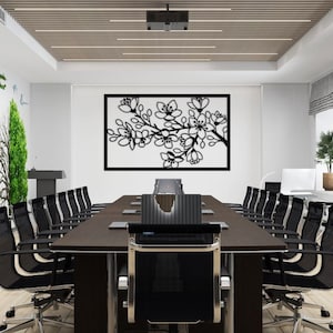 Sakura Branch Panel | SVG, DXF, AI Digital Vector Design for Plasma and ...