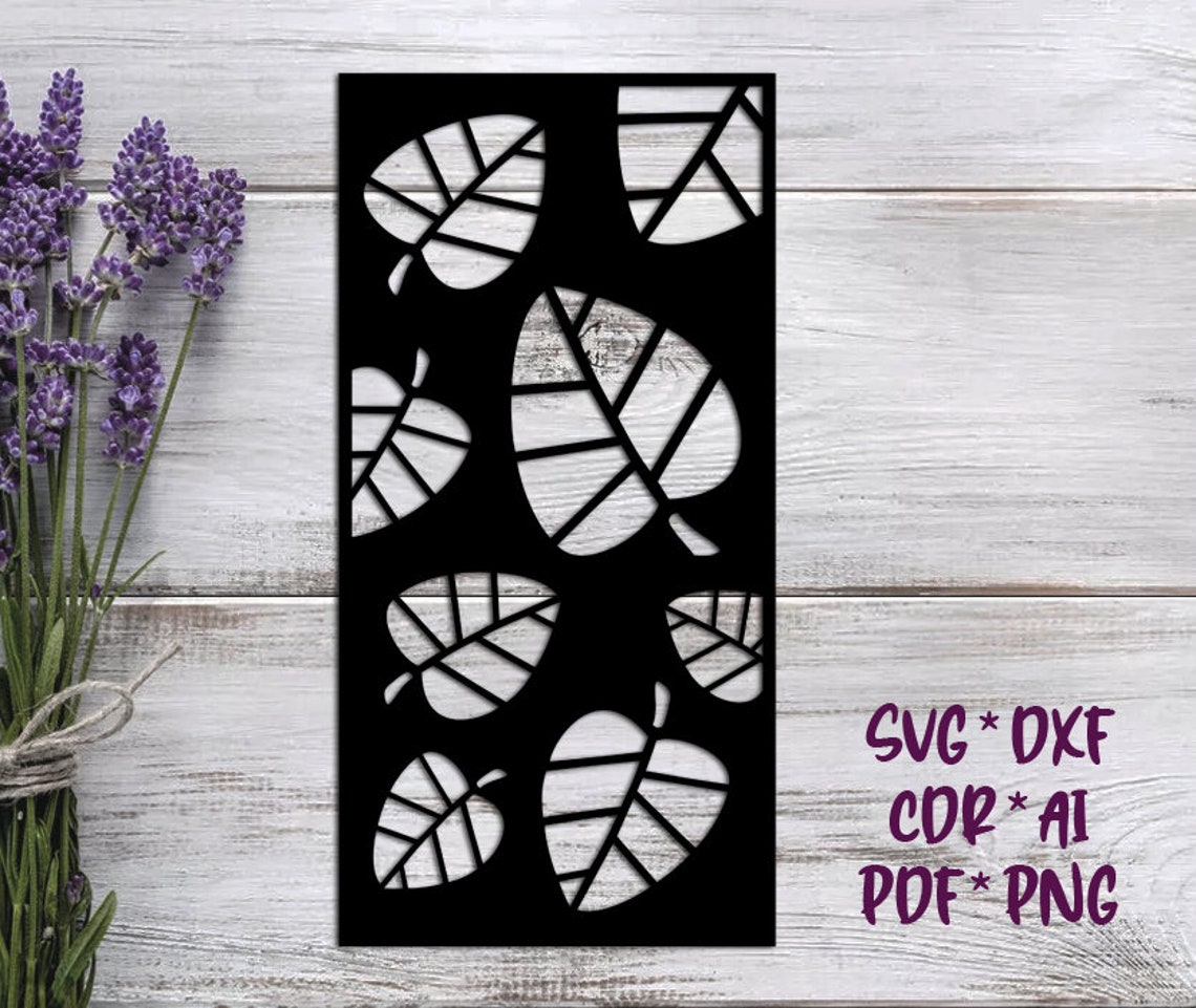 8 Leaves Panel SVG DXF AI Digital Vector Design for Plasma - Etsy