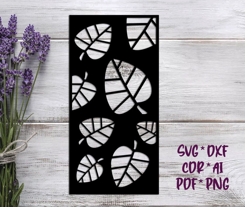 8 Leaves Panel SVG DXF AI Digital Vector Design for Plasma - Etsy