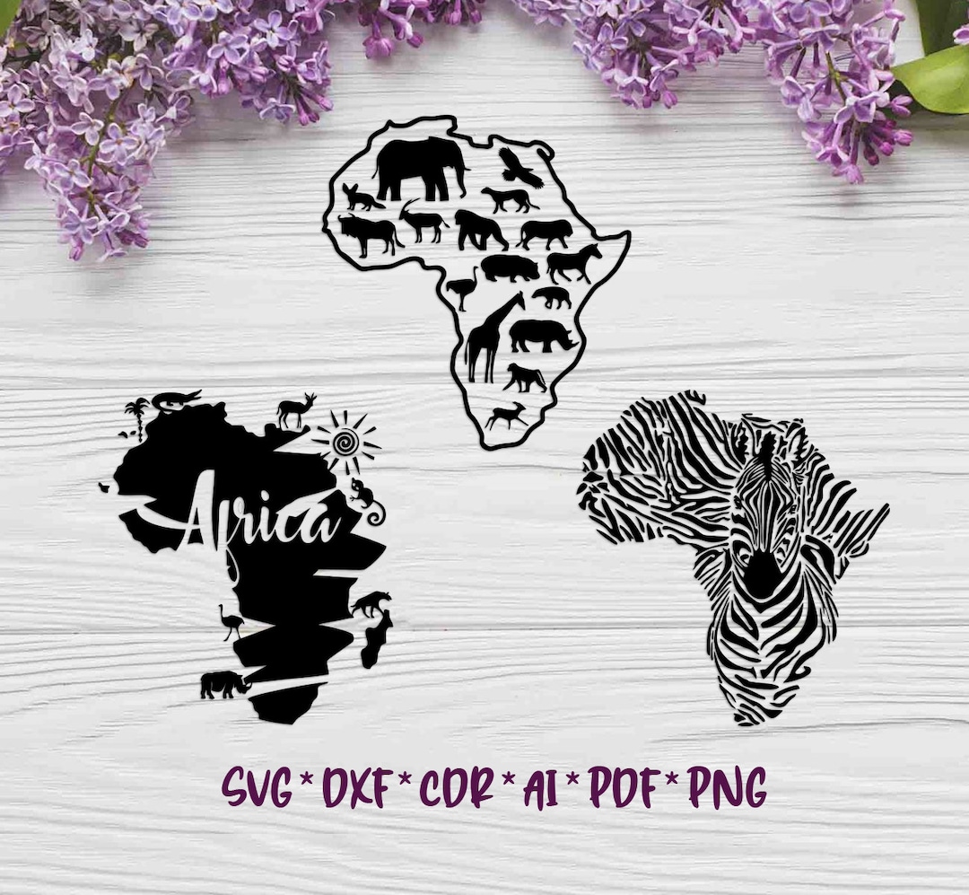 Africa SVG, DXF, AI Digital Vector Design for Plasma and Laser Cutting ...