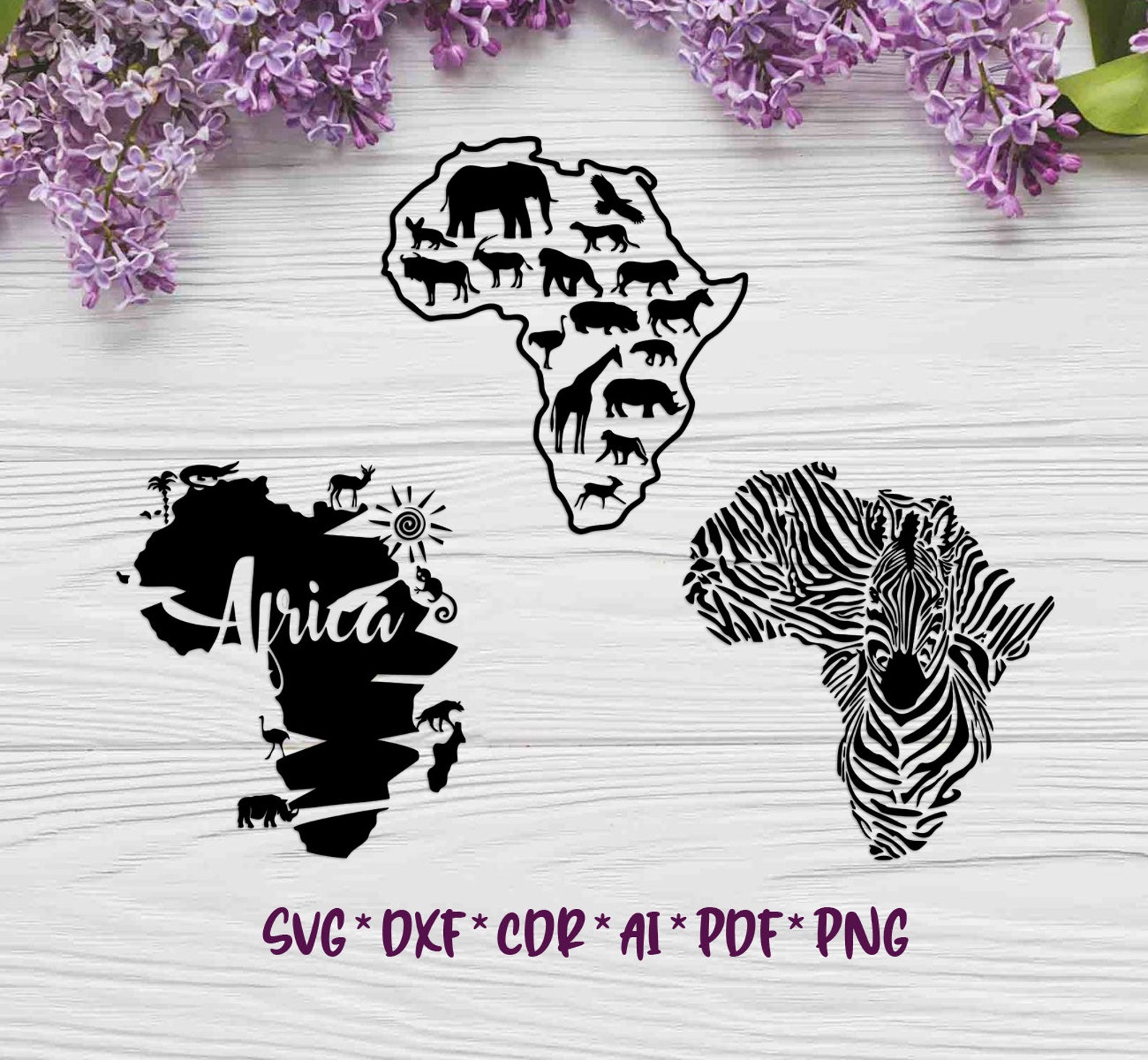 Africa | SVG, DXF, AI Digital Vector Design for Plasma and Laser ...