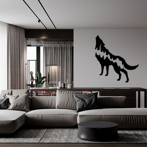 Wolf | Trees | Mountains | SVG, DXF, AI Digital Vector Design for ...