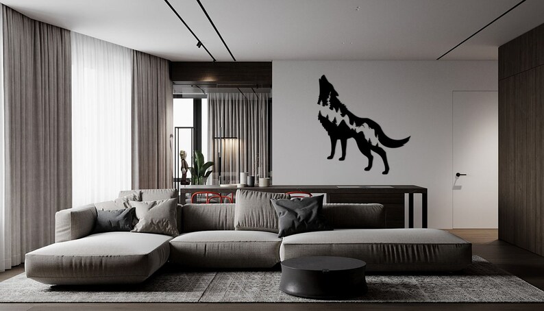 Wolf | Trees | Mountains | SVG, DXF, AI Digital Vector Design for ...