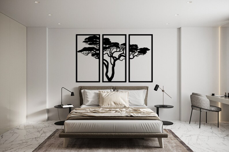 Tree 3 Panels SVG DXF AI Digital Vector Design for Plasma | Etsy