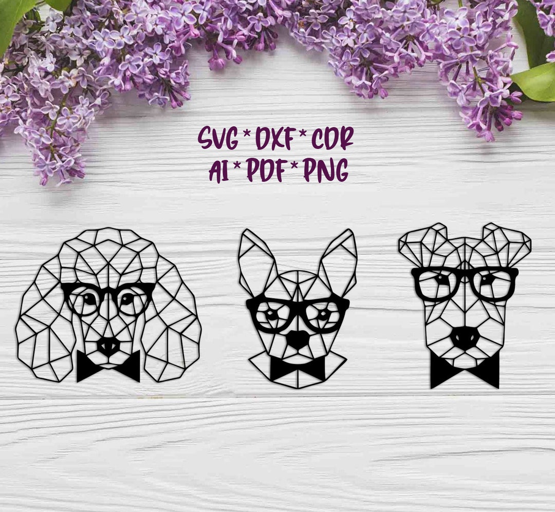 Dogs 1 | Geometric | SVG, DXF, AI Digital Vector Design for Plasma and ...