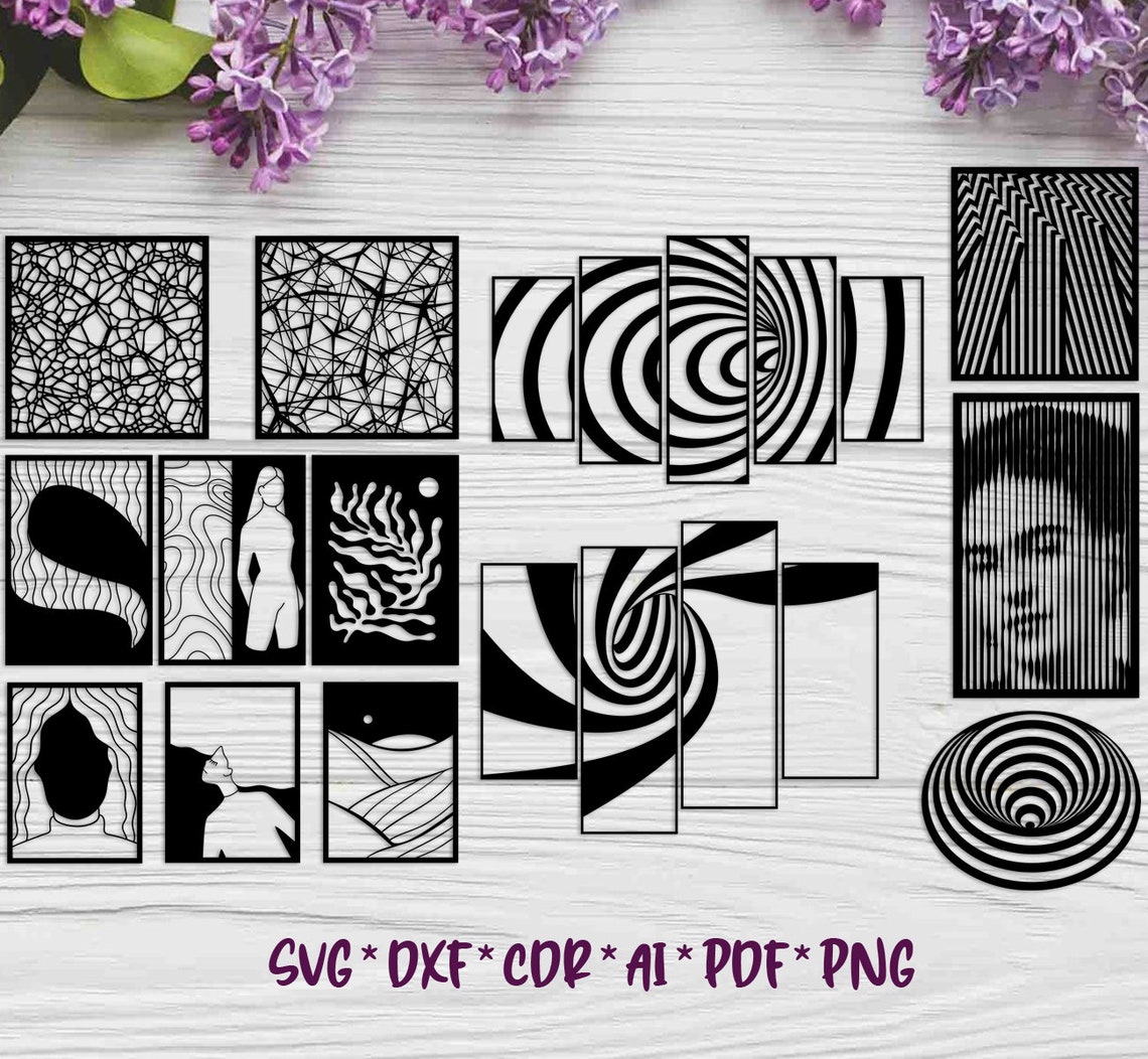 Abstraction 4 SVG DXF AI Digital Vector Design for Plasma | Etsy