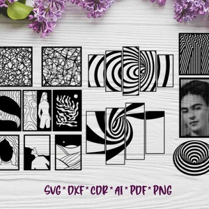 Abstraction 4 | SVG, DXF, AI Digital Vector Design for Plasma and Laser ...