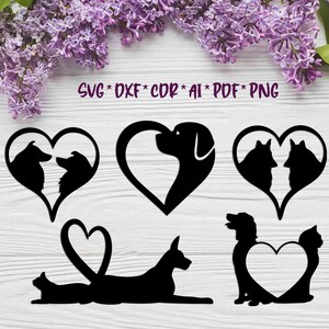 Love Dogs | SVG, DXF, AI Digital Vector Design for Plasma and Laser ...