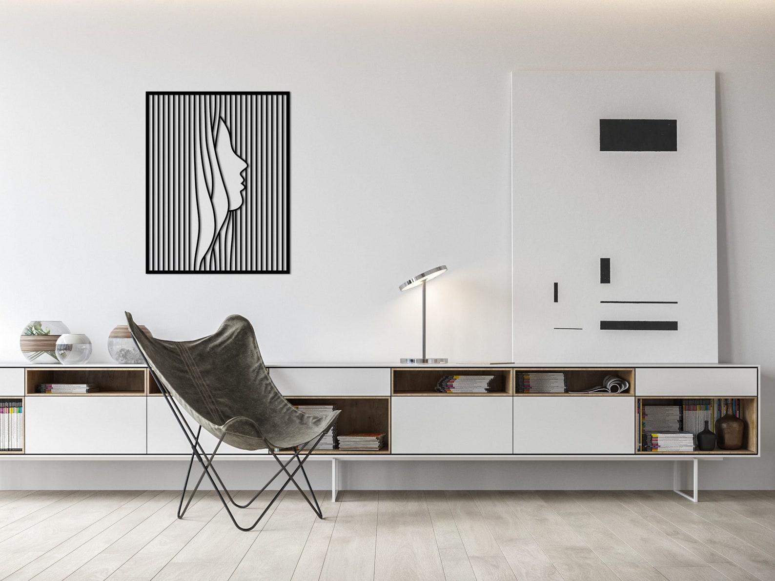 Abstract Woman Silhouette SVG DXF AI Digital Vector Design - Etsy