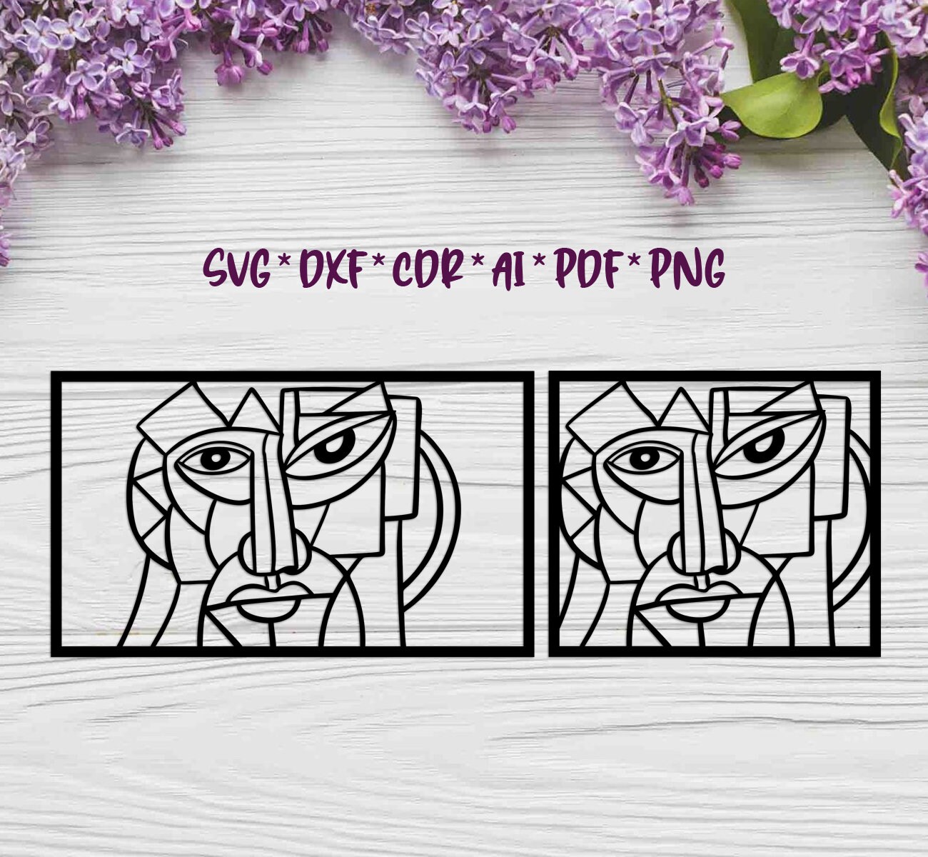 Picasso Panel 7 SVG, DXF, AI Digital Vector Design for Plasma and Laser ...