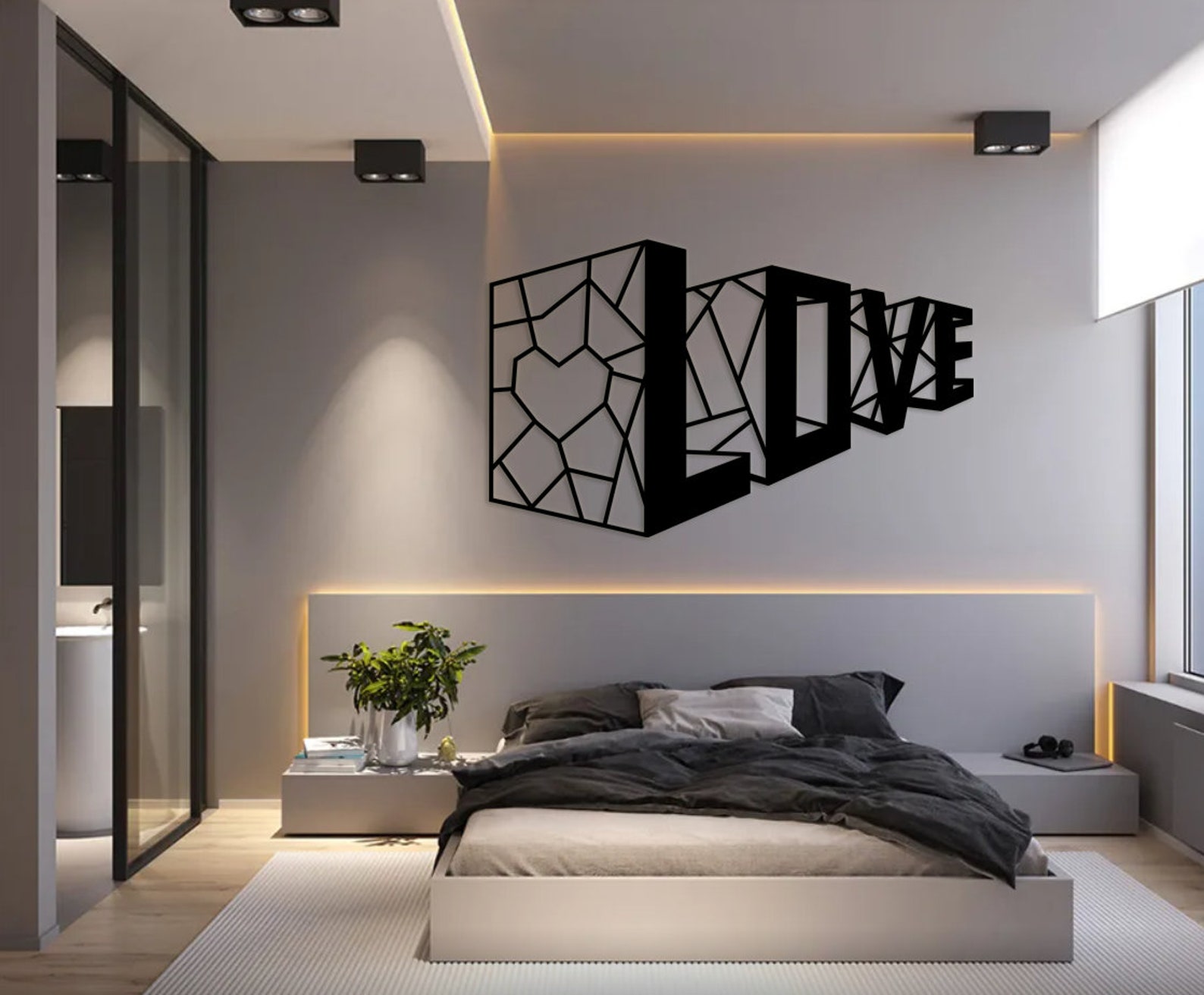 Love Geometric 3D Panels SVG DXF AI Digital Vector Design - Etsy
