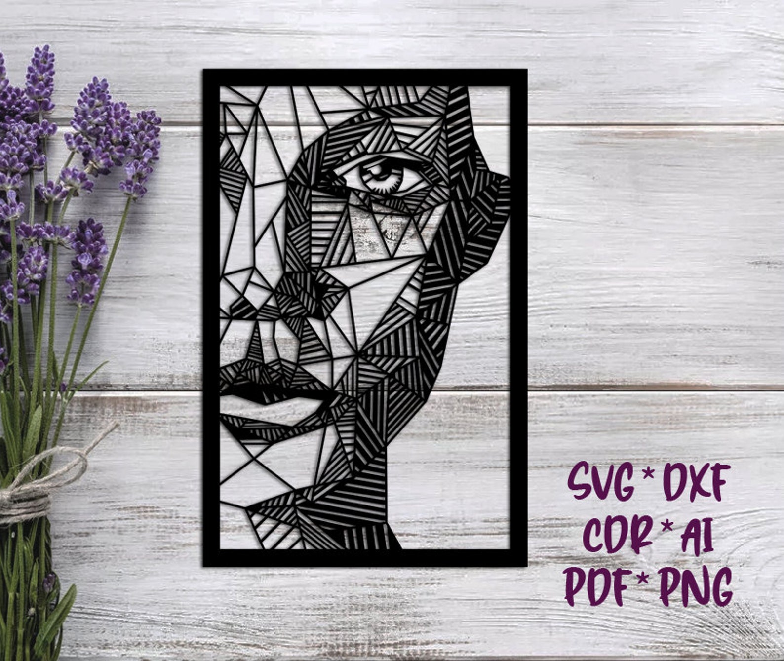 Woman Geometric SVG DXF AI Digital Vector Design for - Etsy