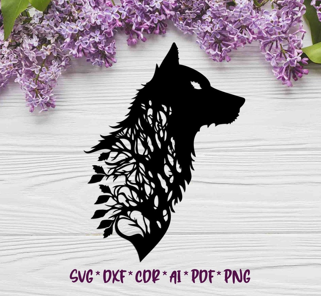 Wolf Tree | Tree of Life | SVG, DXF, AI Digital Vector Files for Plasma ...