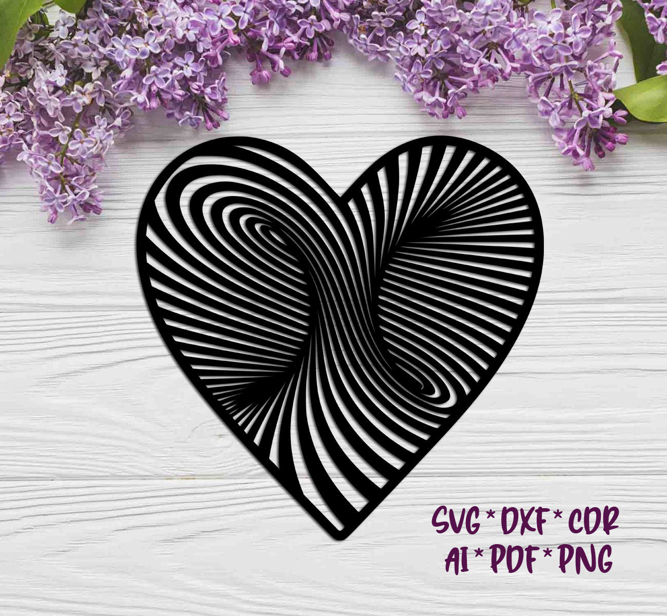 Heart SVG DXF AI Digital Vector Design for Plasma and Laser - Etsy