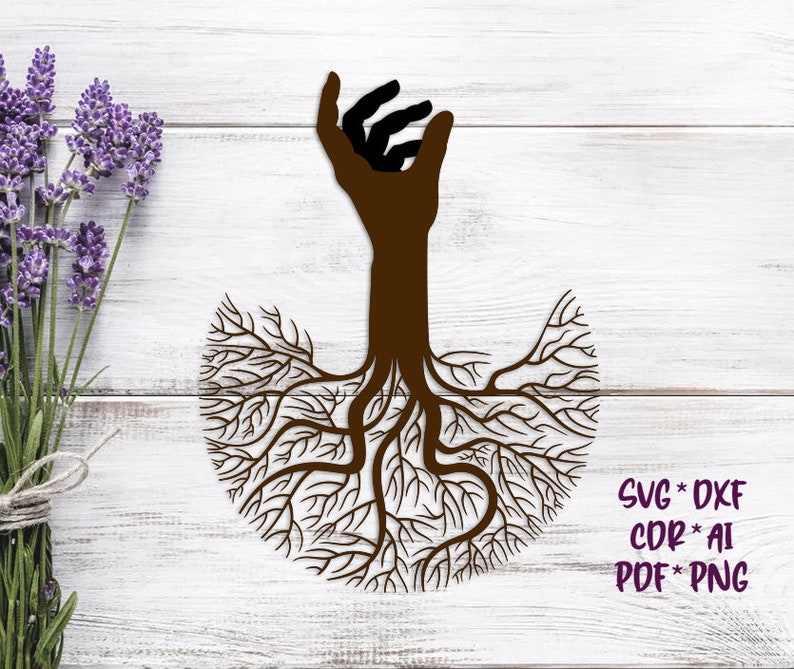 Arm Tree Root SVG DXF AI Digital Vector Design for Plasma - Etsy
