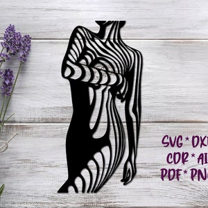 Female Body, SVG, DXF, AI Digital Vector Design for Plasma and Laser ...