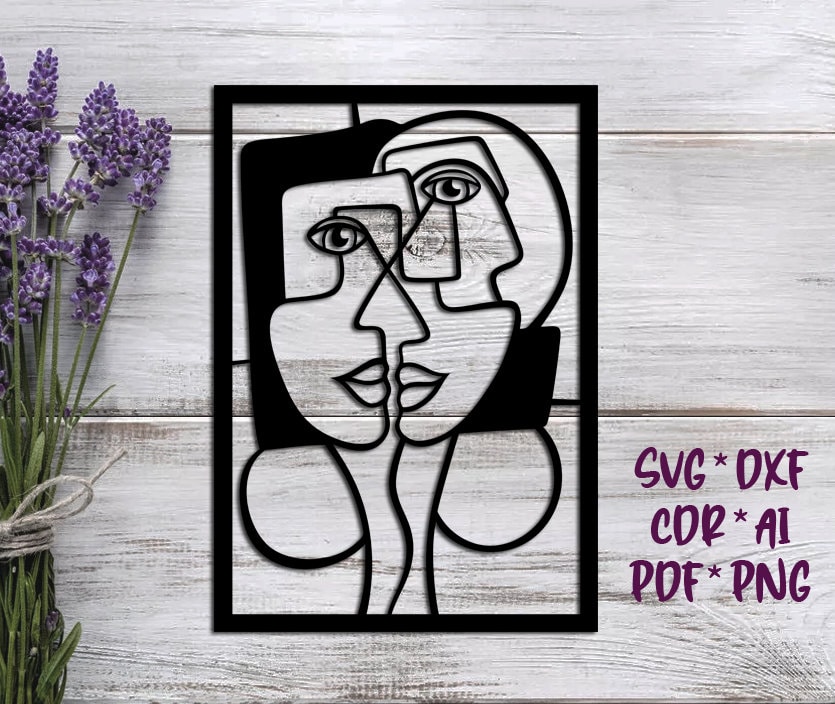 Picasso Panel 5, SVG, DXF, AI Digital Vector Design for Plasma and ...