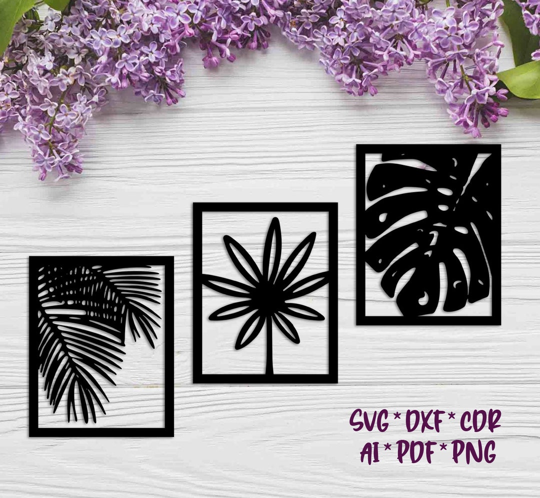 Leaves Panels, SVG, DXF, AI Digital Vector Design for Plasma and Laser ...