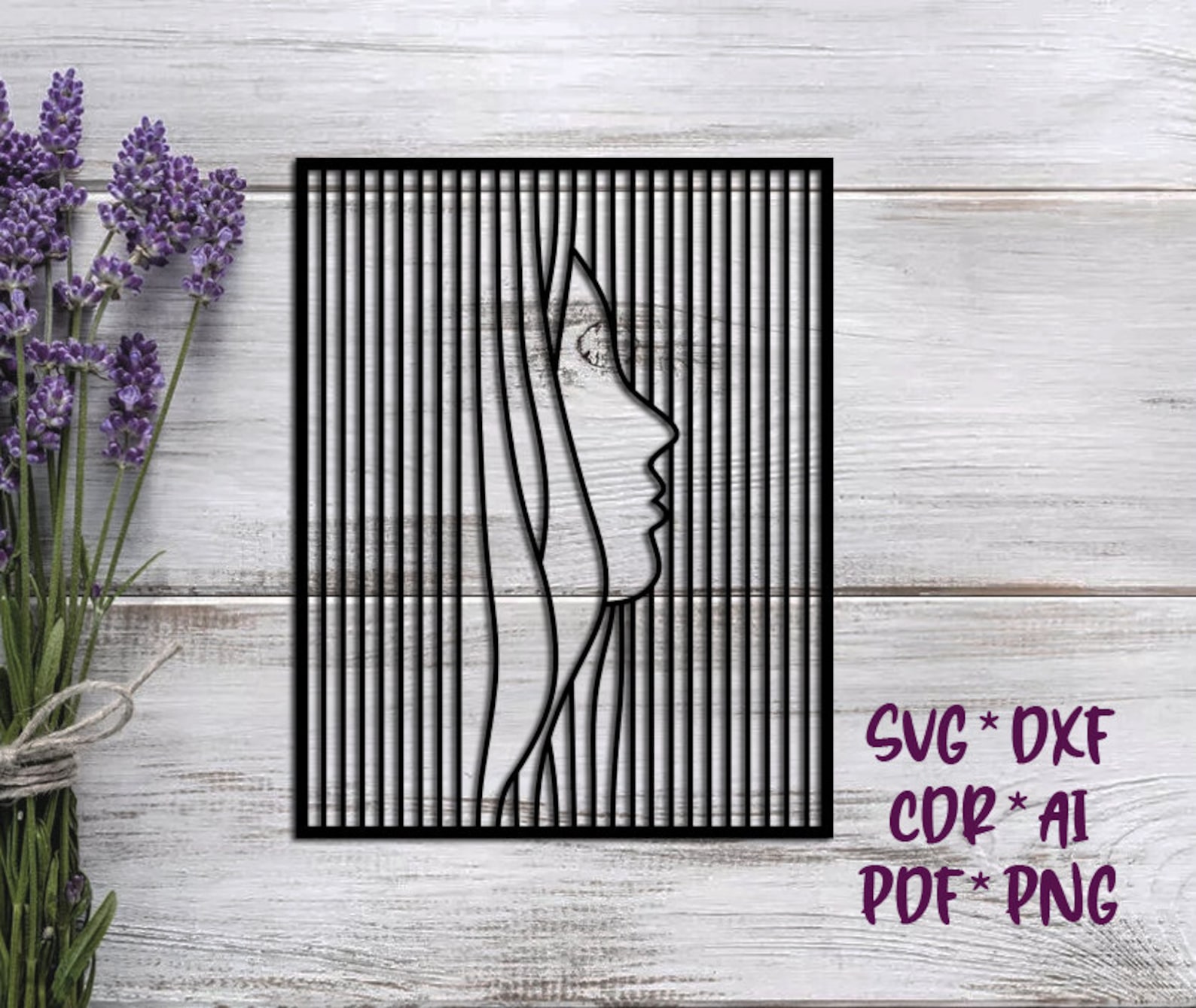 Abstract Woman Silhouette SVG DXF AI Digital Vector Design - Etsy