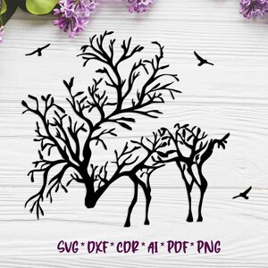 Branch Deer | SVG, DXF, AI Digital Vector Design for Plasma and Laser ...