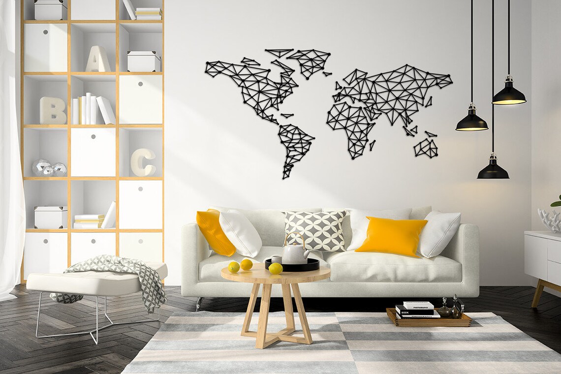 Map Geometric SVG DXF AI Digital Vector Design for | Etsy