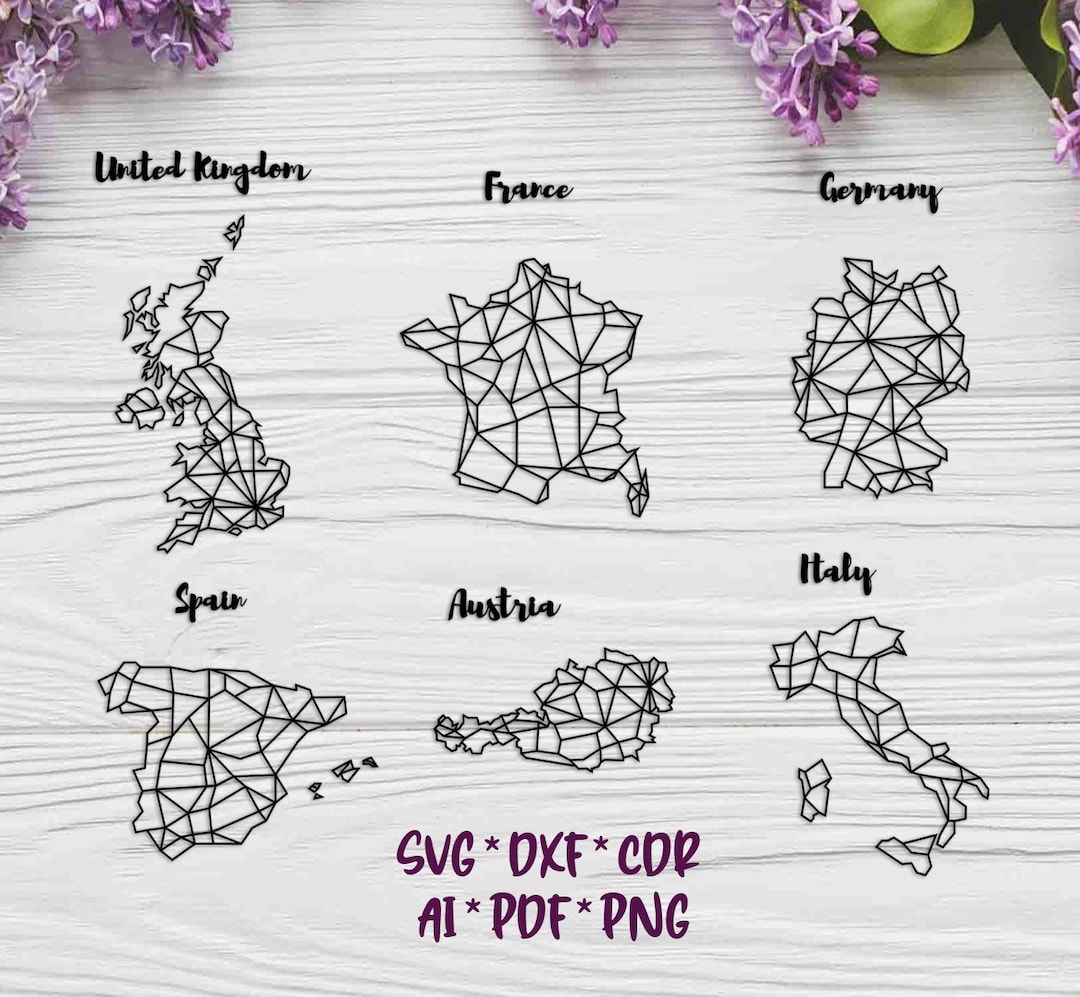 Europe | Geometric | SVG, DXF, AI Digital Vector Design for Plasma and ...