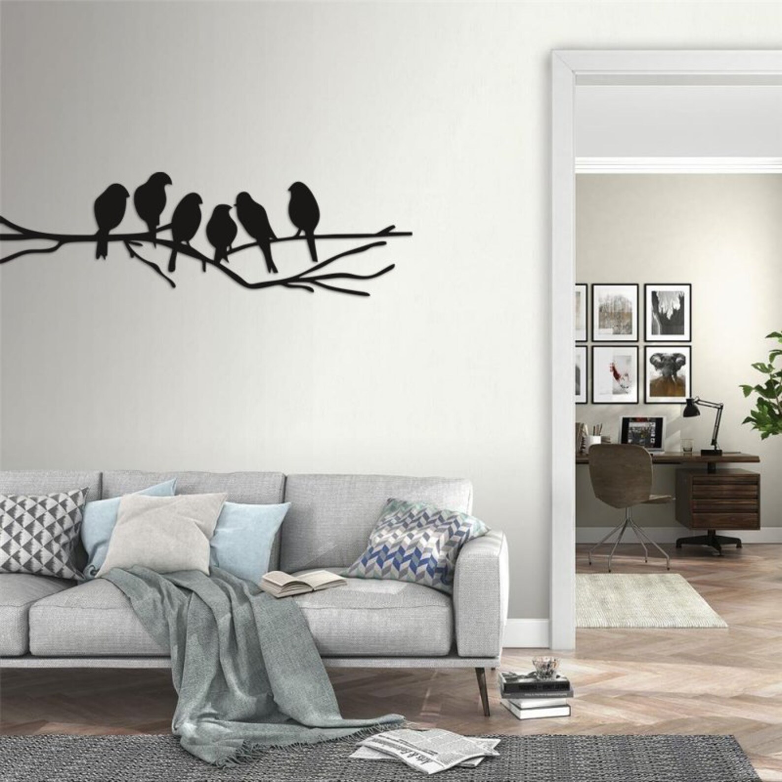 Birds on a Branch SVG DXF AI Digital Vector Files for - Etsy