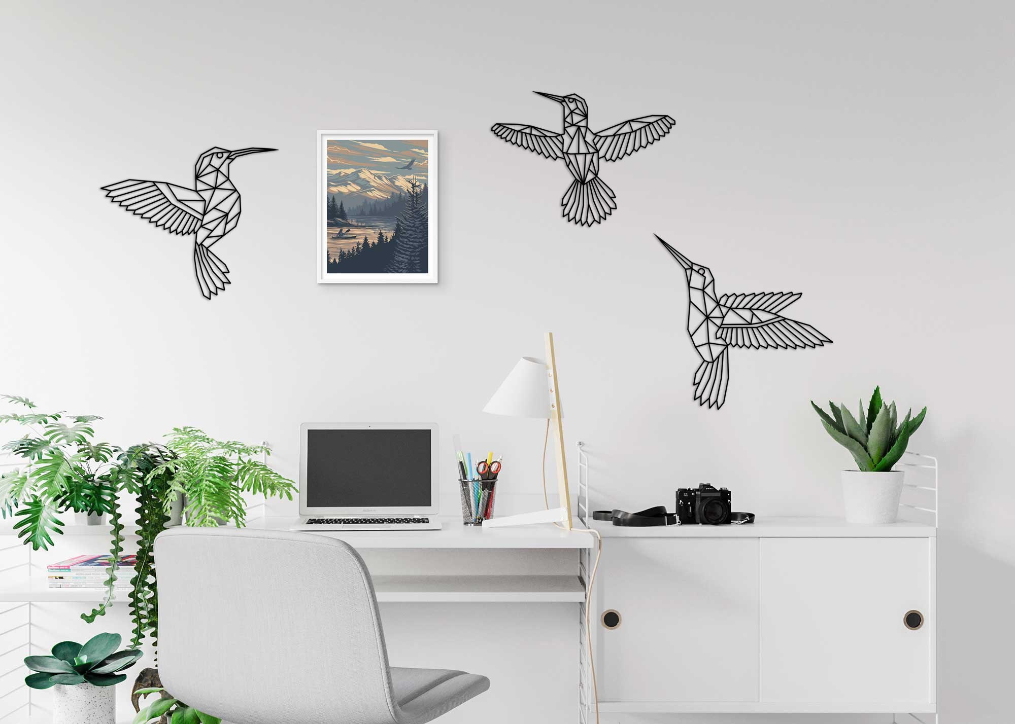 Hummingbird | Geometric | SVG, DXF, AI Digital Vector Design for Plasma ...