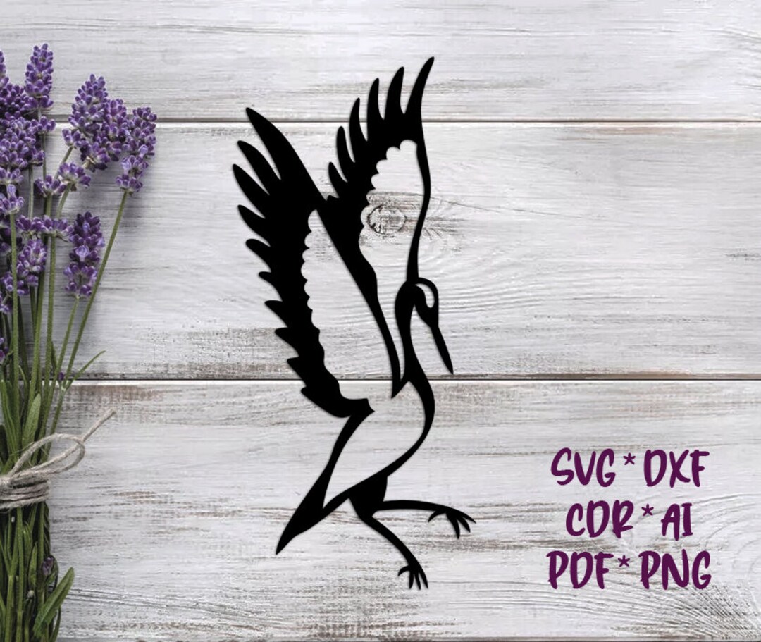 Crane | SVG, DXF, AI Digital Vector Design for Plasma and Laser Cutting ...