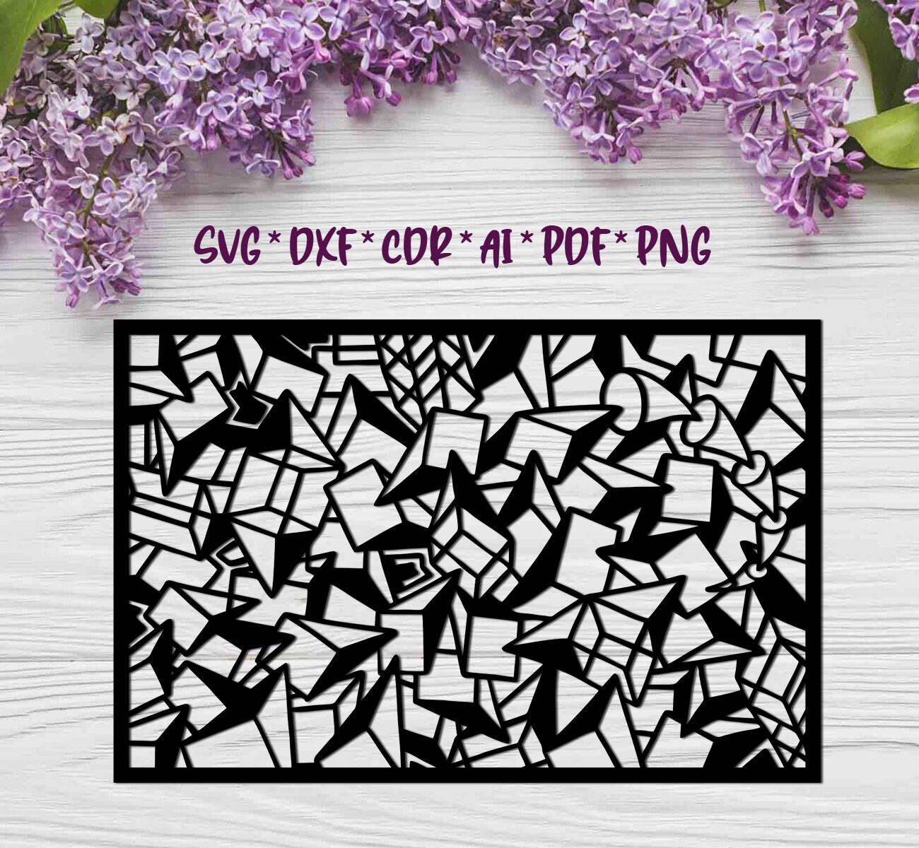 Abstract Panel SVG DXF AI Digital Vector Design for Plasma - Etsy