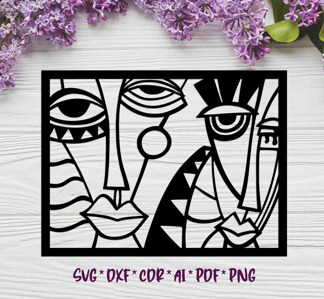 Picasso Panel 8, SVG, DXF, AI Digital Vector Design for Plasma and ...